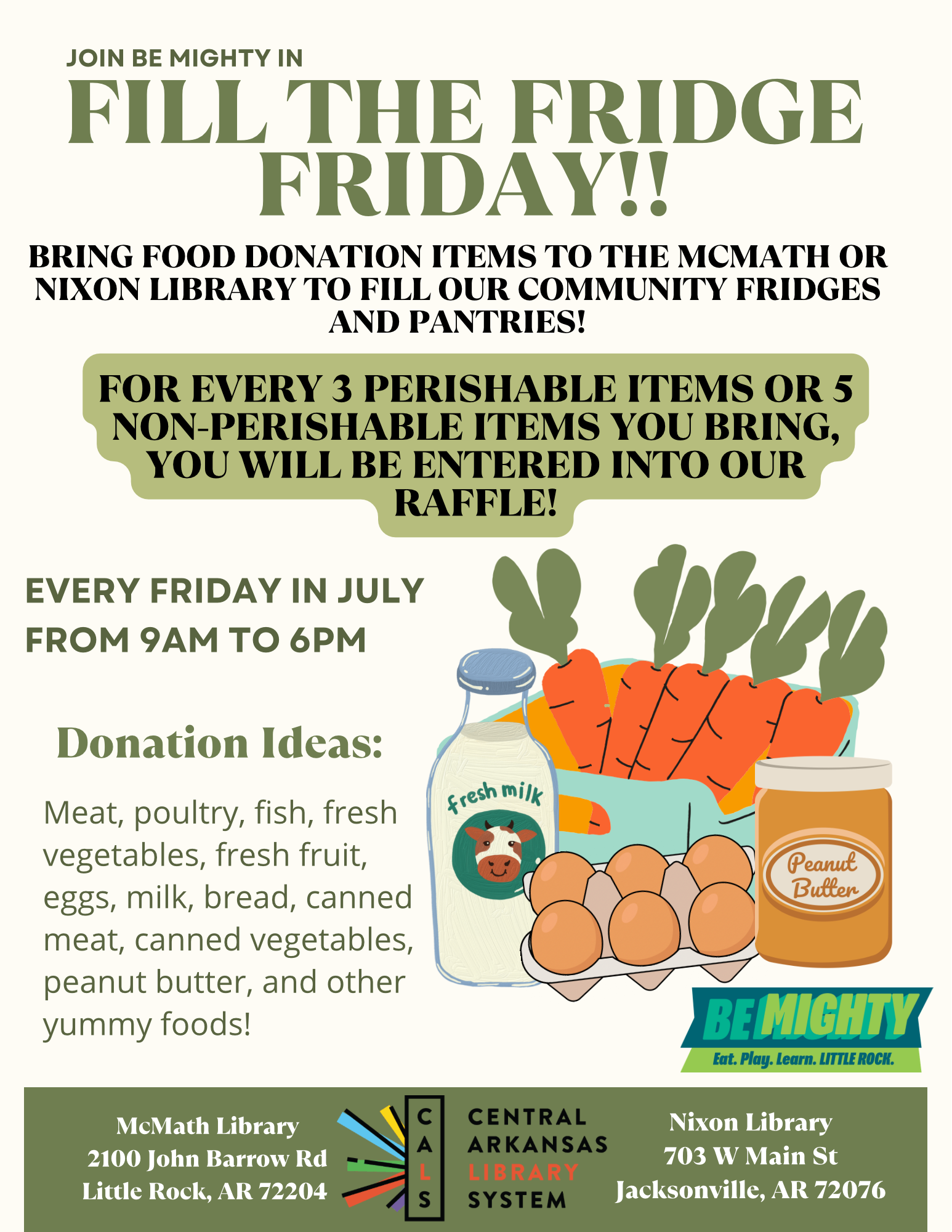 Fill the Fridge Friday in July – Central Arkansas Library System